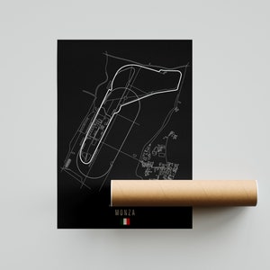 Monza Circuit Map Poster - Perfect for Racing Fans - Etsy