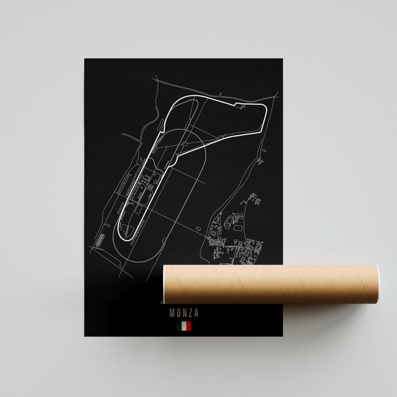 Monza Circuit Map Poster Perfect for Racing Fans - Etsy