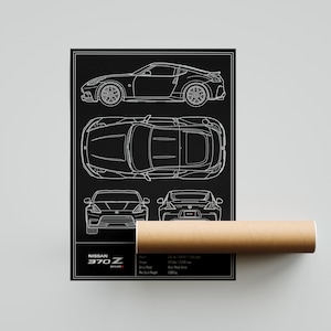Nissan 370Z NISMO V2 Blueprint Poster - Etsy