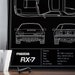 Mazda RX7 FC Blueprint Poster - Etsy