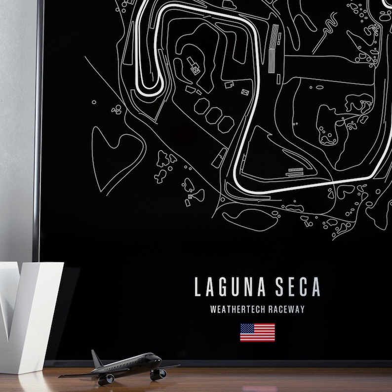Laguna Seca Raceway Map Poster - Etsy