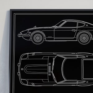 Datsun 280Z S30 Blueprint Poster - Etsy
