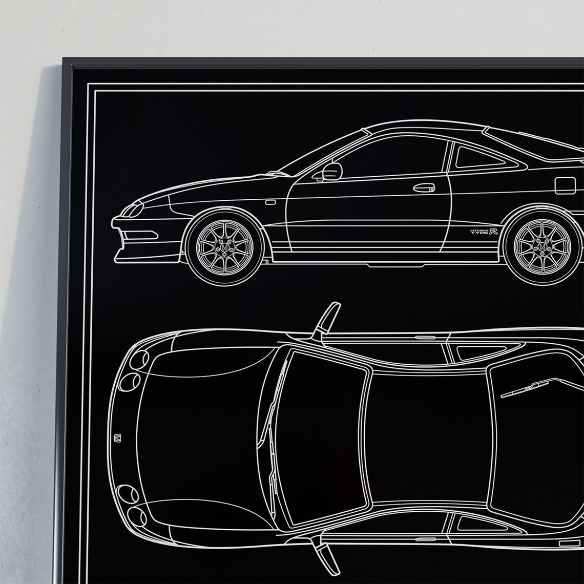 Honda Integra Type-r DC2 US Blueprint Poster | Etsy