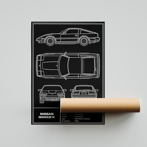 Nissan 300ZX Z31 Blueprint Poster - Etsy