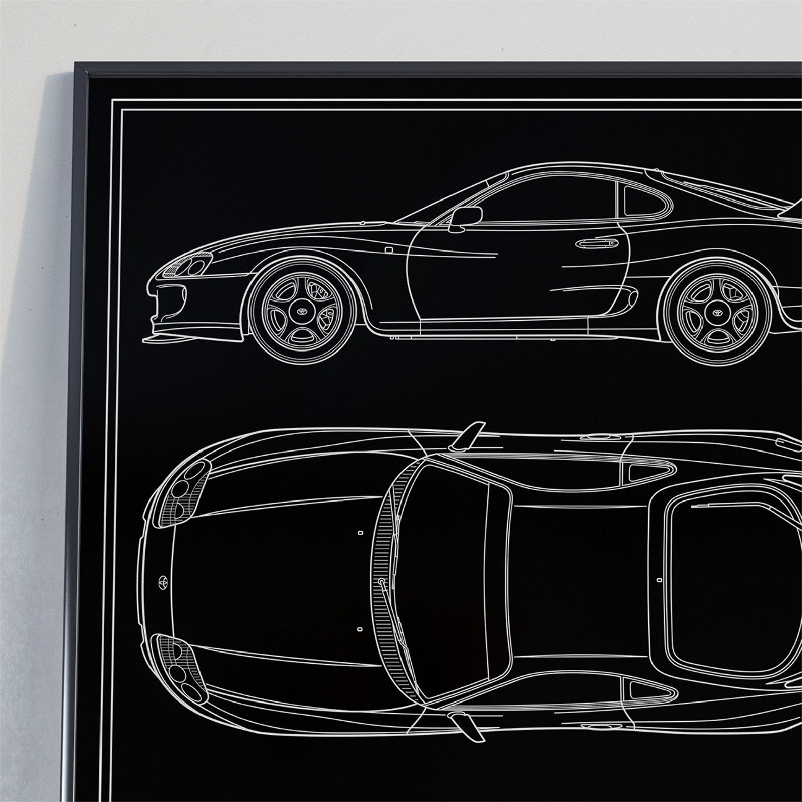 Toyota Supra MK4 TT Blueprint Póster - Etsy México