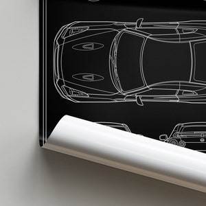 Nissan Skyline R35 Blueprint Poster - Etsy