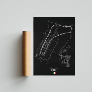 Monza Circuit Map Poster - Perfect for Racing Fans - Etsy