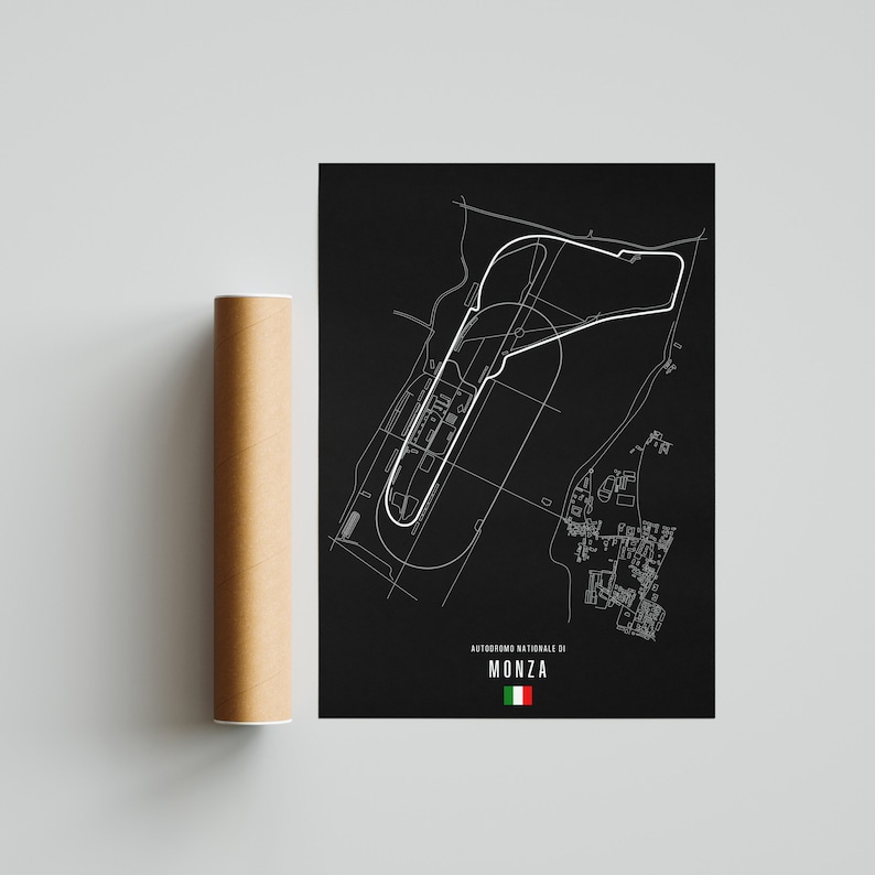 Monza Circuit Map Poster Perfect for Racing Fans - Etsy