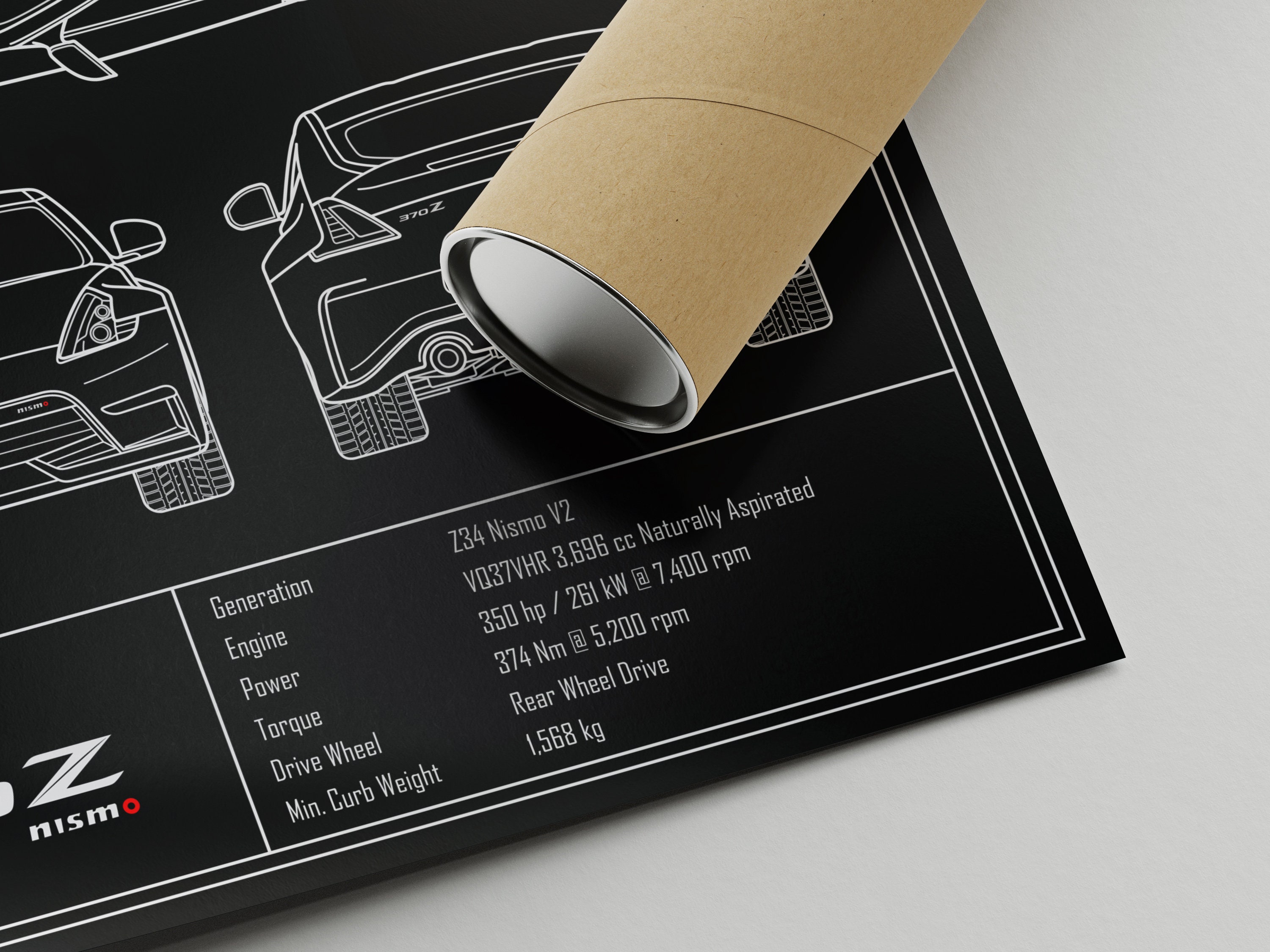 Nissan 370Z NISMO V2 Blueprint Poster - Etsy