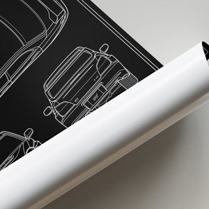 Subaru Impreza WRX STI Bugeye Blueprint Poster - Etsy
