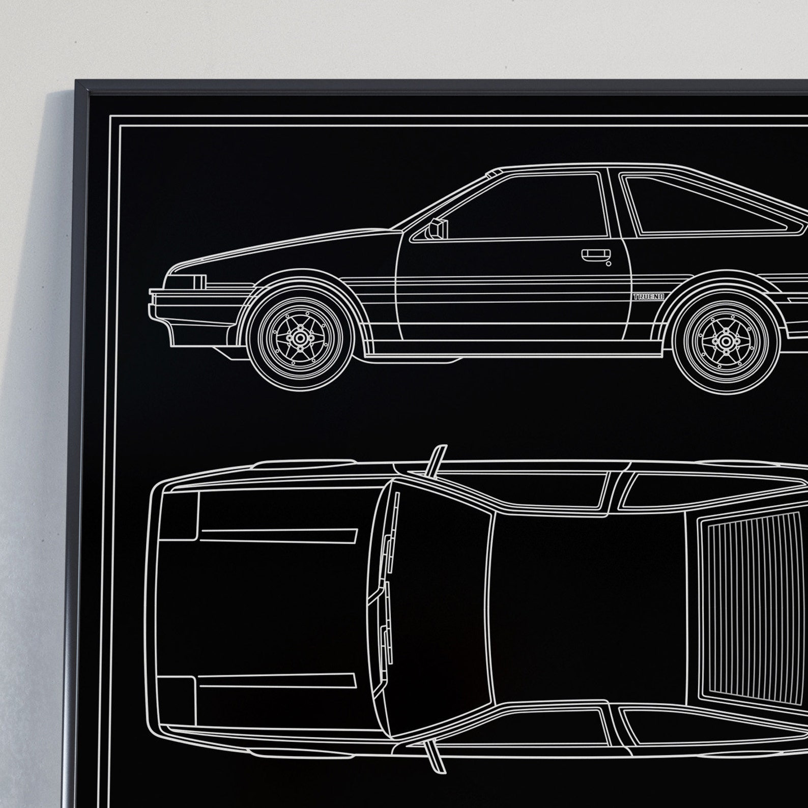 Toyota AE86 Trueno Blueprint Poster - Etsy Canada