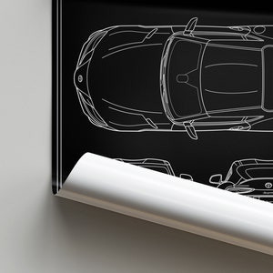 Toyota Supra MK5 A90 Blueprint Poster - Etsy