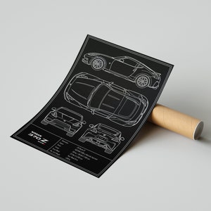 Nissan 370Z NISMO V2 Blueprint Poster - Etsy
