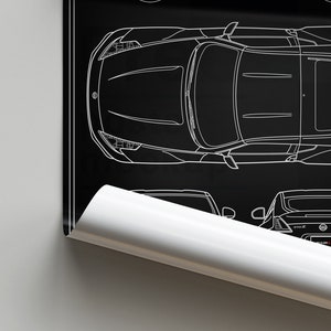 Nissan 370Z NISMO V2 Blueprint Poster - Etsy