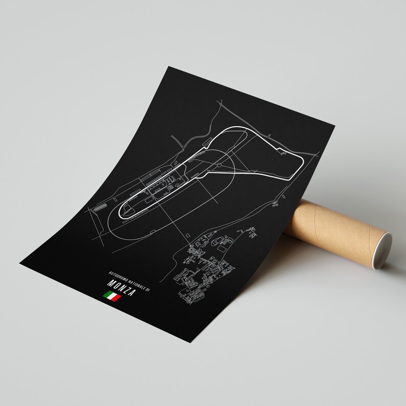 Monza Circuit Map Poster: Italian Racing Track Art - Etsy