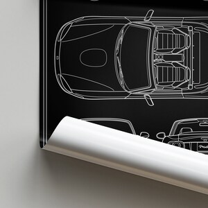 Mazda Miata NB Blueprint Poster - Etsy