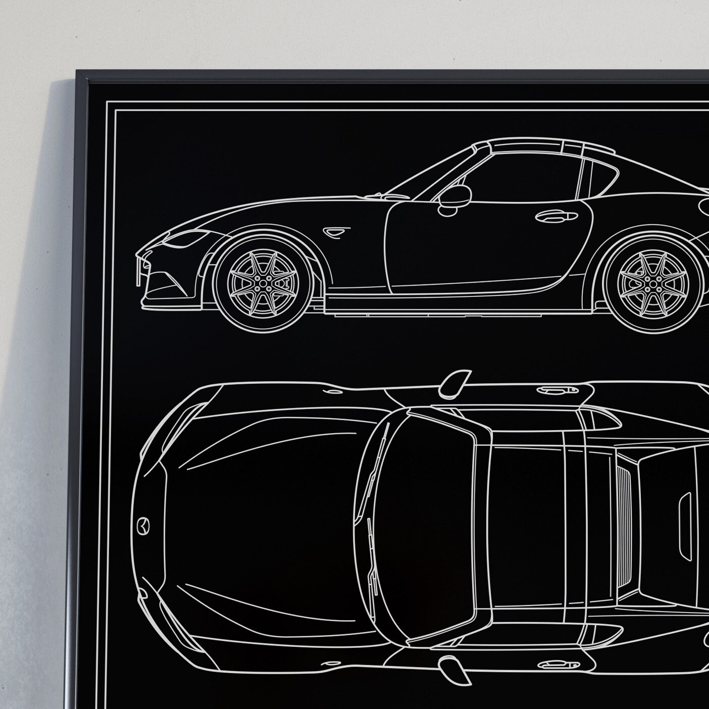 Mazda Miata ND RF Blueprint Poster - Etsy Canada