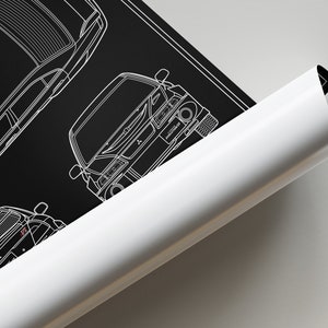 Mitsubishi Lancer Evo 6 Blueprint Poster - Etsy