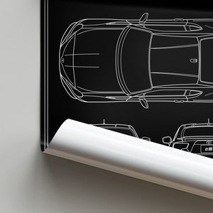 Toyota GT86 Blueprint Poster 2012-2016 - Etsy