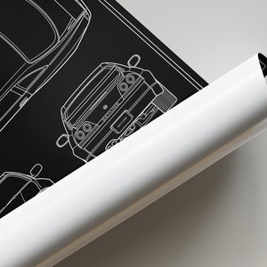 Nissan Skyline R33 Blueprint Poster - Etsy