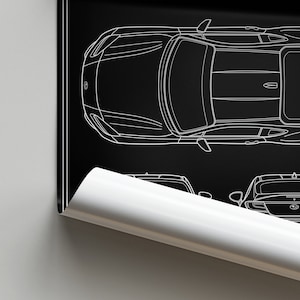 Subaru BRZ Blueprint Poster (2022) - Etsy