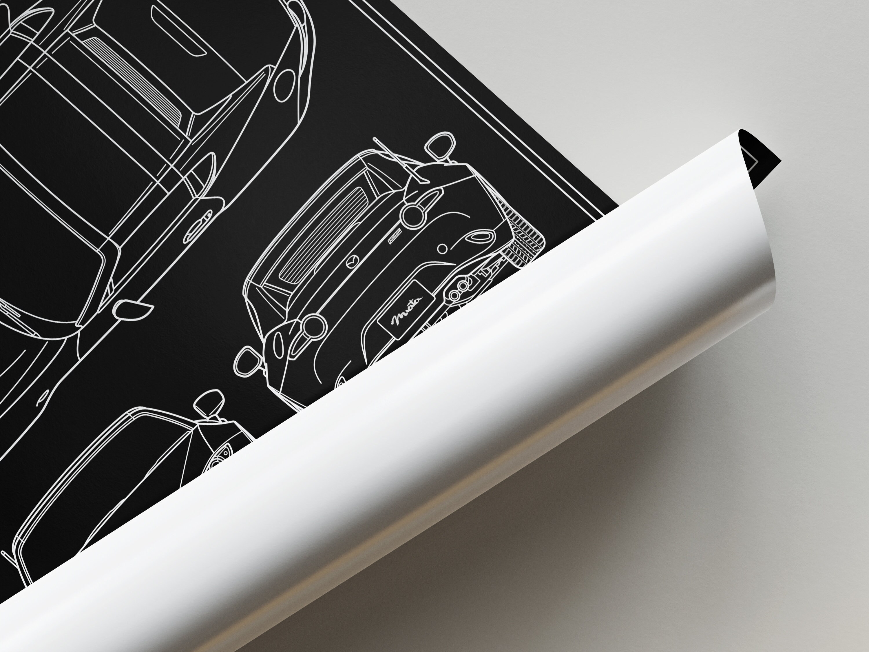 Mazda Miata ND RF Blueprint Poster - Etsy Canada