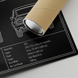 Datsun 280Z S30 Blueprint Poster - Etsy