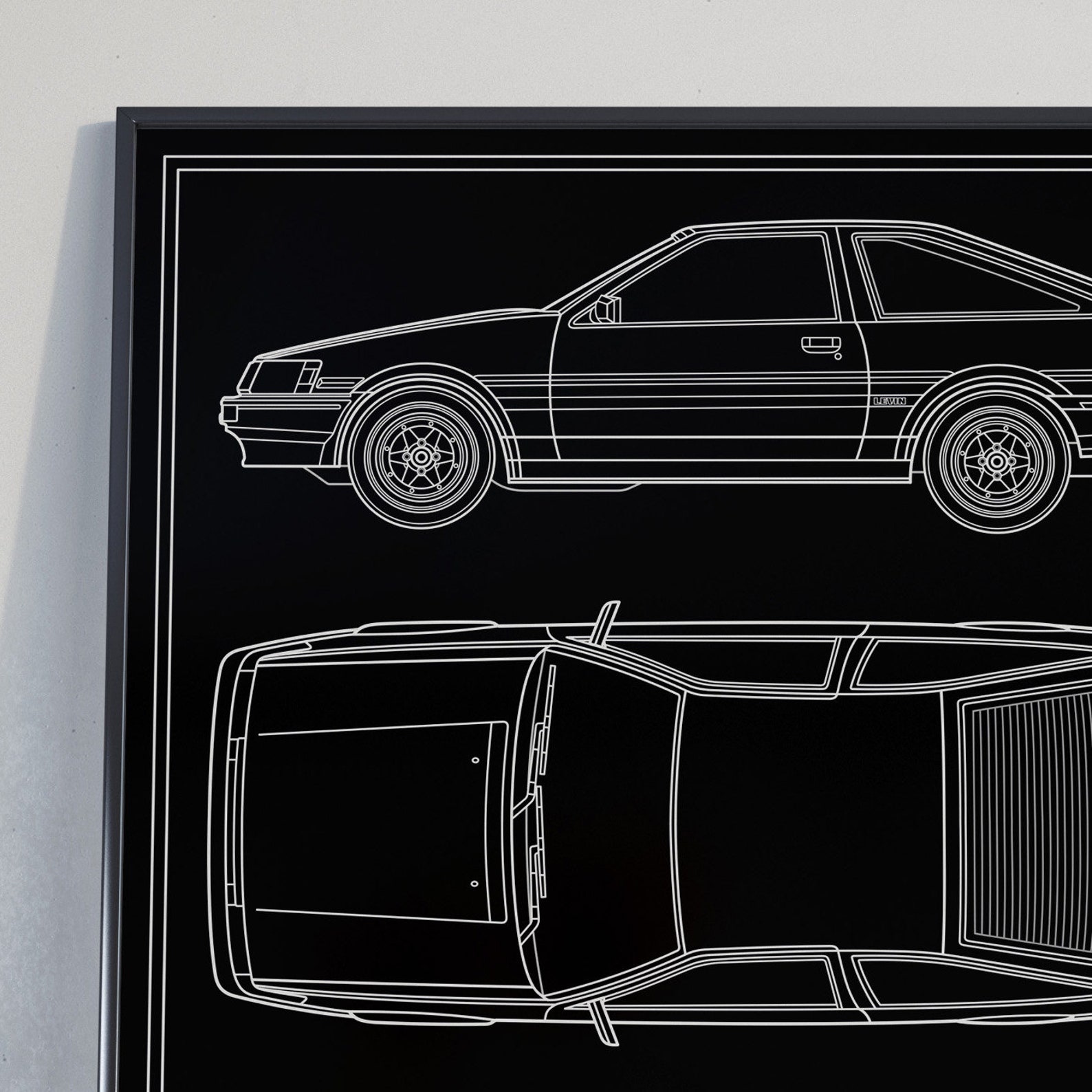 Toyota AE86 Levin Blueprint Poster - Etsy UK