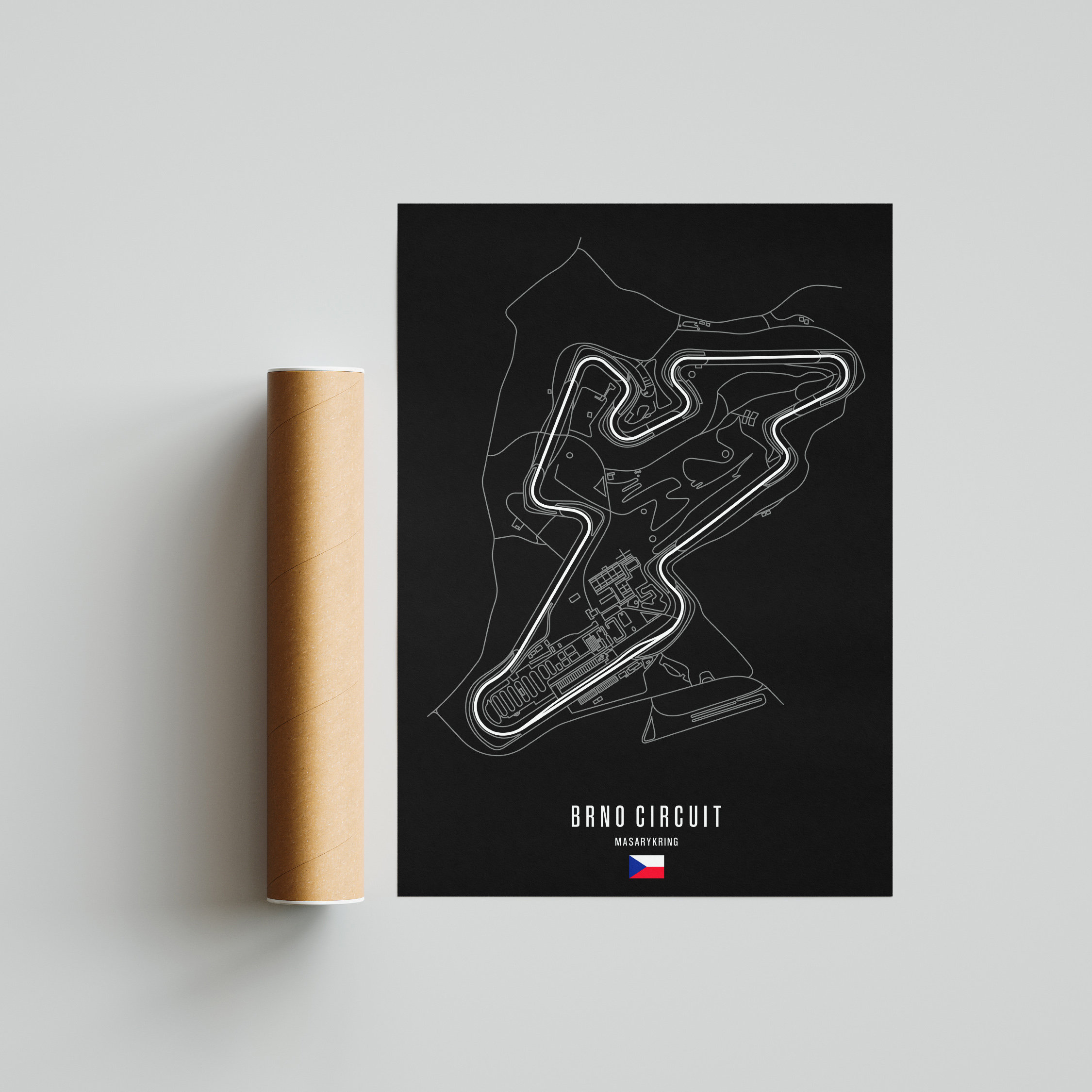 Brno Racetrack Map Poster - Etsy