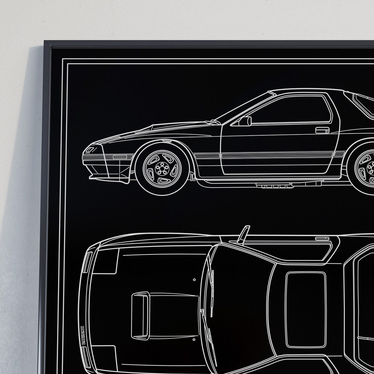 Mazda RX7 FC Blueprint Poster - Etsy Canada