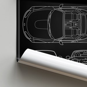 Mazda Miata NC Blueprint Poster - Etsy