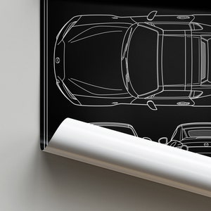 Mazda Miata ND RF Blueprint Poster - Etsy Canada