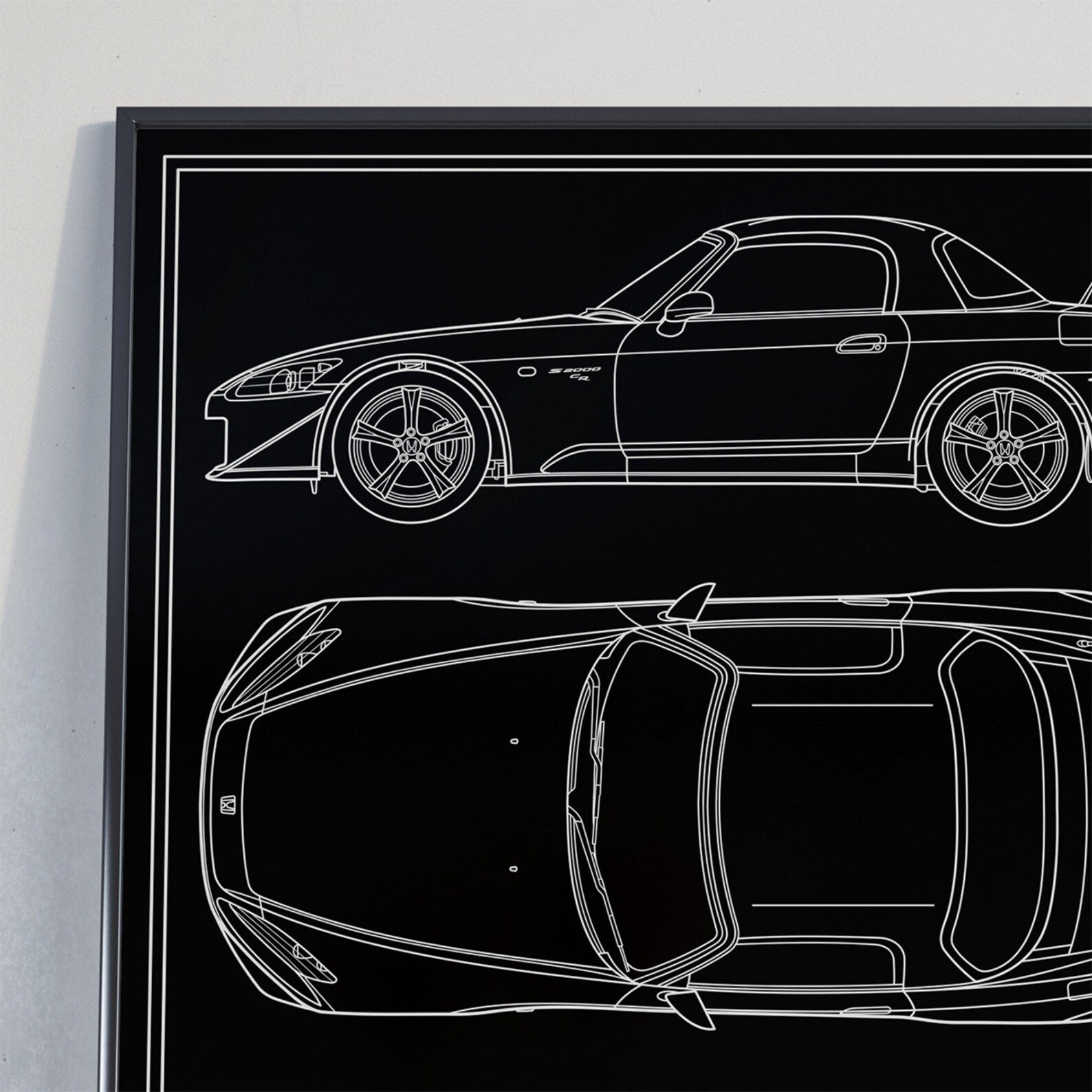 Honda S2000 AP2 CR Blueprint Poster | Etsy