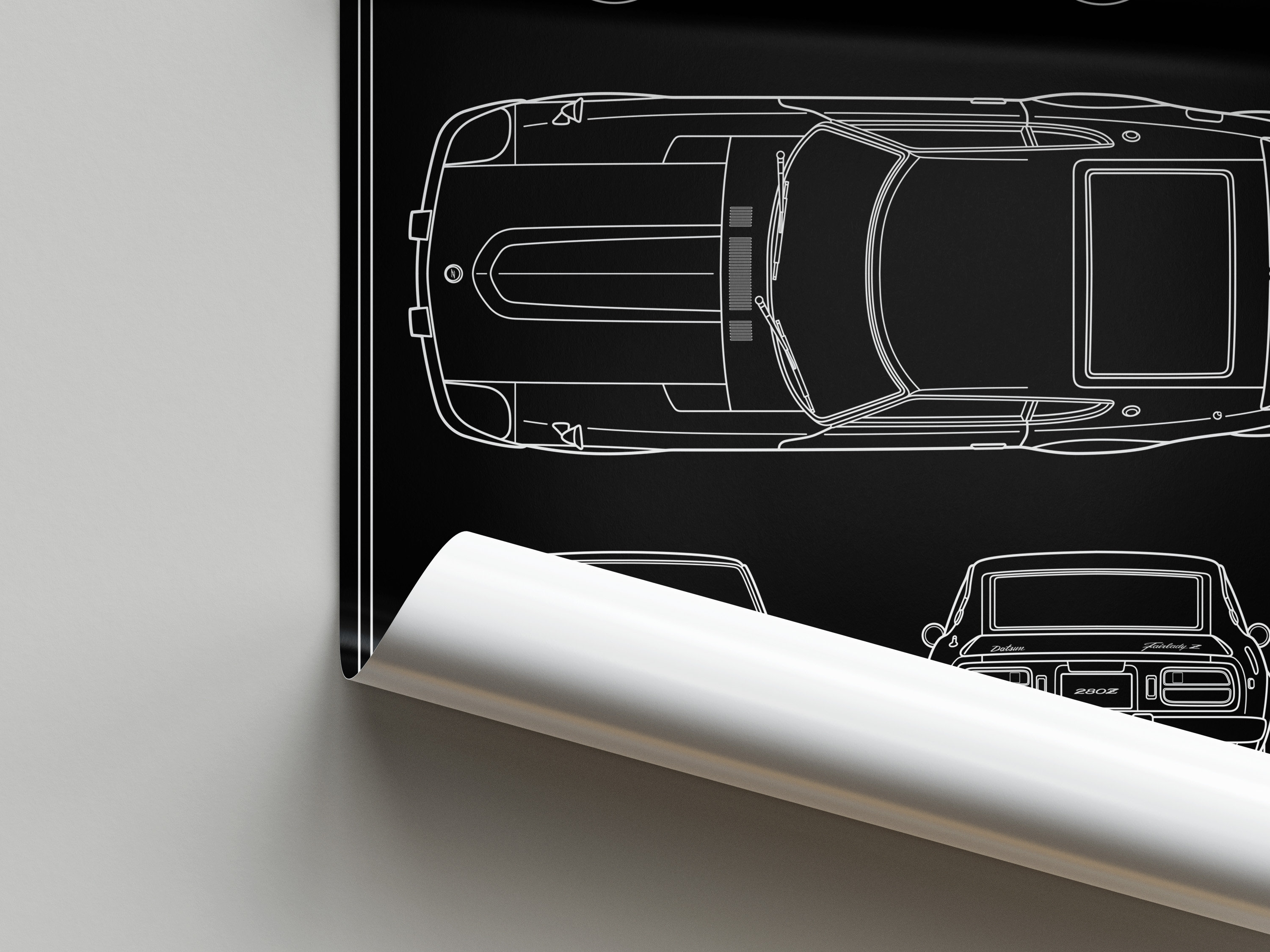 Datsun 280Z S30 Blueprint Poster - Etsy
