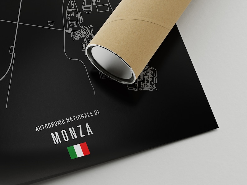 Monza Circuit Map Poster: Italian Racing Track Art - Etsy