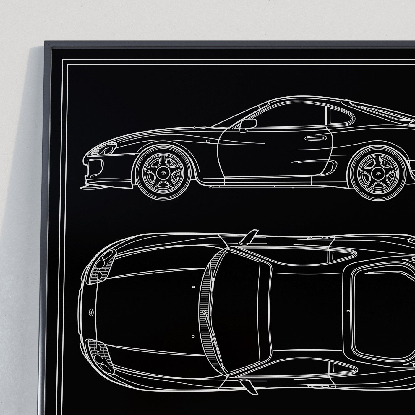 Toyota Supra MK4 Twin Turbo Blueprint Poster - Etsy Canada