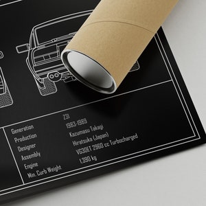 Nissan 300ZX Z31 Blueprint Poster - Etsy