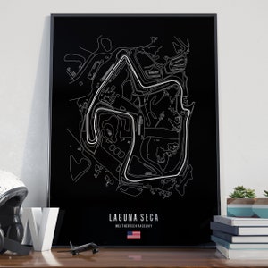 Laguna Seca Raceway Map Poster - Etsy