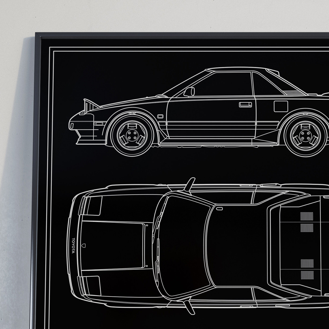 Toyota MR2 AW11 Blueprint Poster - Etsy UK