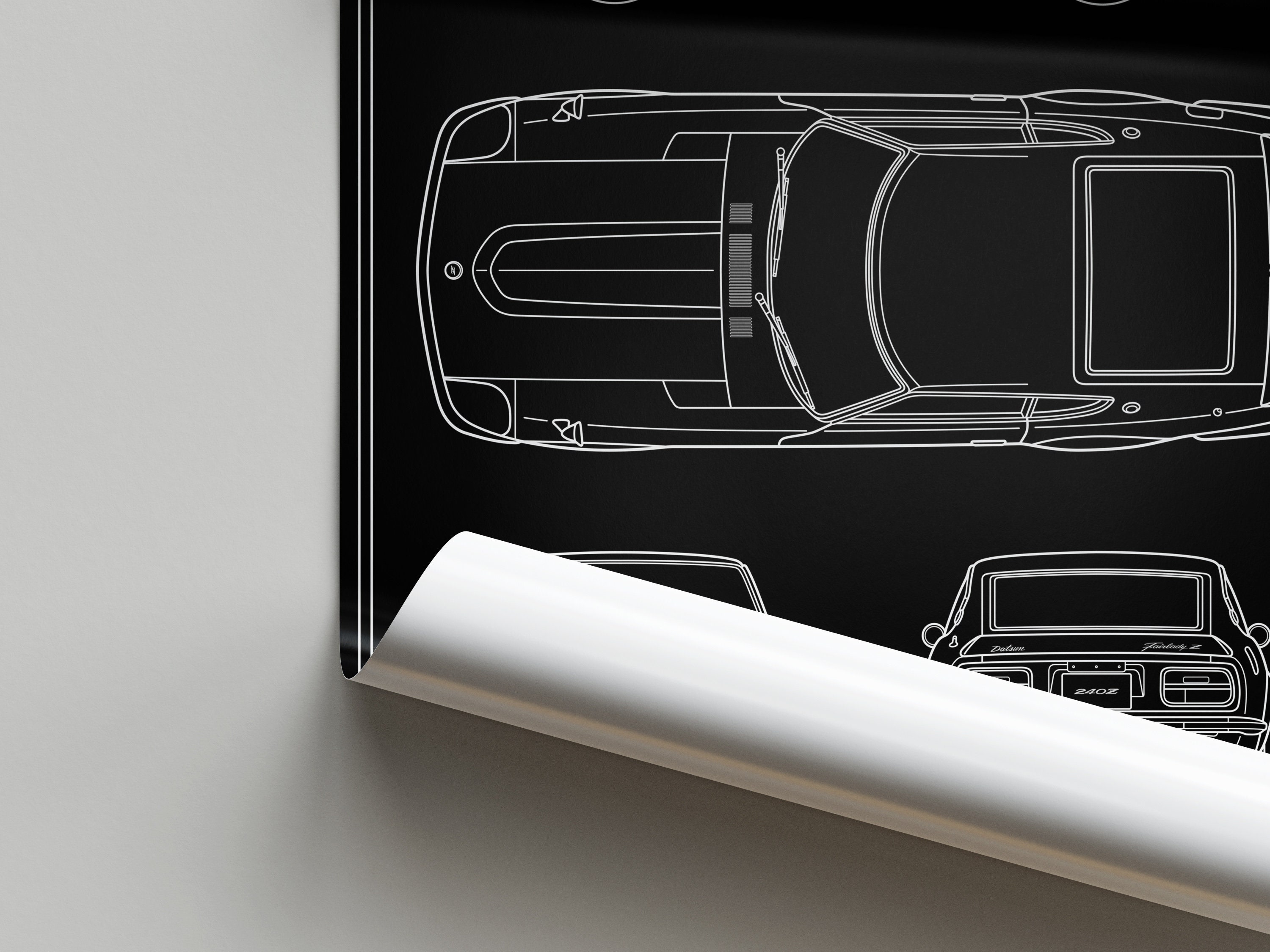 Datsun 240Z S30 Blueprint Poster - Etsy UK
