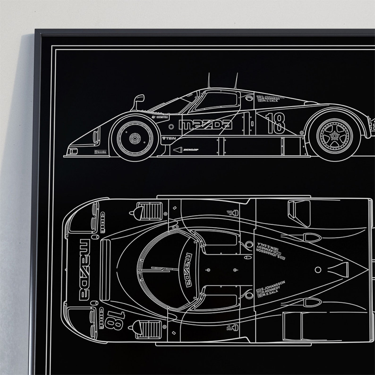 Mazda 787B Blueprint Poster - Etsy