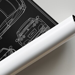 Nissan Skyline R35 Blueprint Poster - Etsy