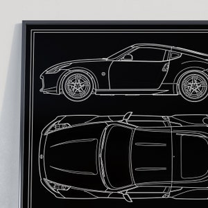 Nissan 370Z Z34 Blueprint Poster - Etsy