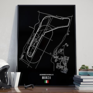 Monza Circuit Map Poster - Perfect for Racing Fans - Etsy