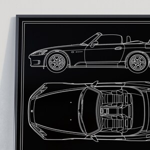 Honda S2000 AP1 Blueprint Poster - Etsy