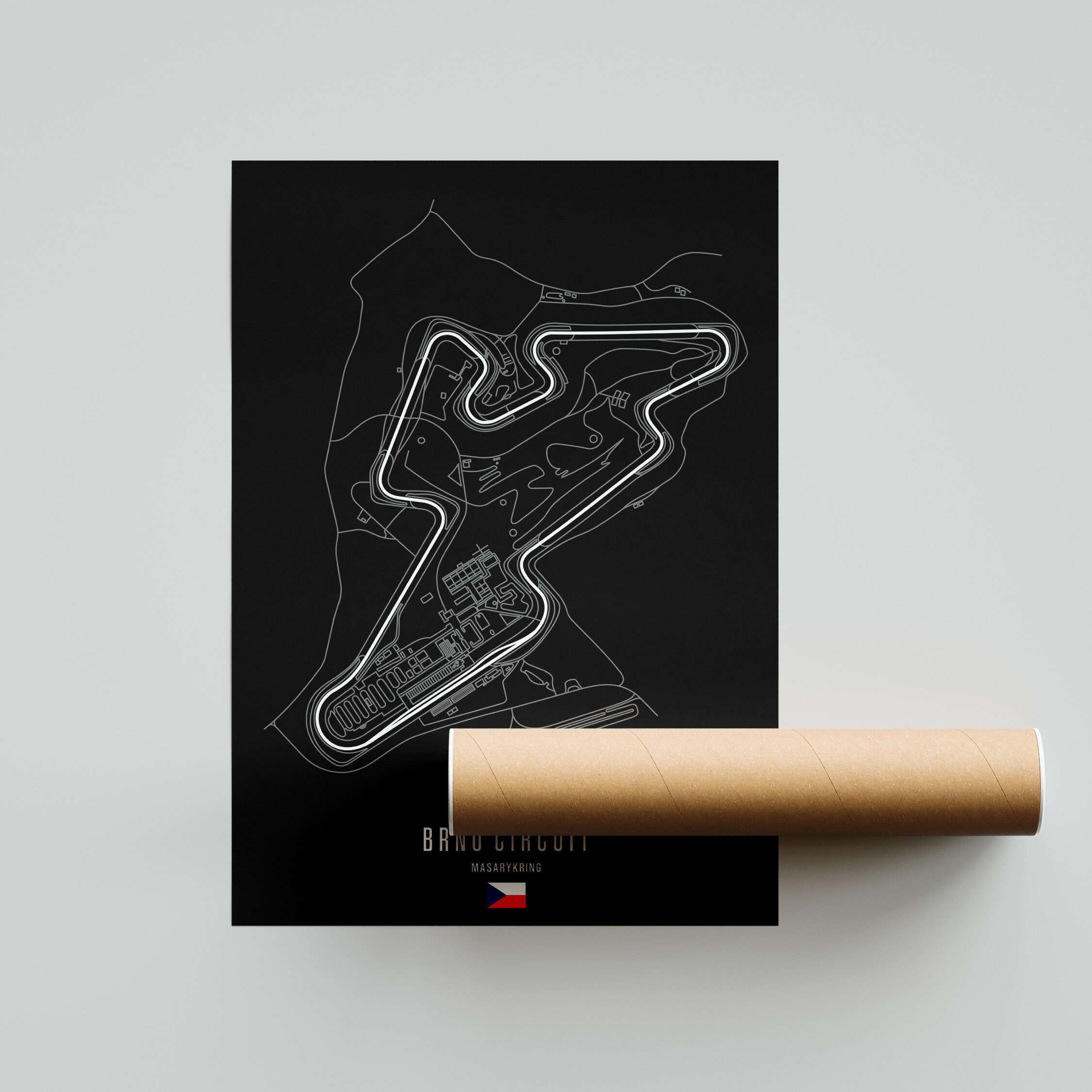 Brno Racetrack Map Poster - Etsy