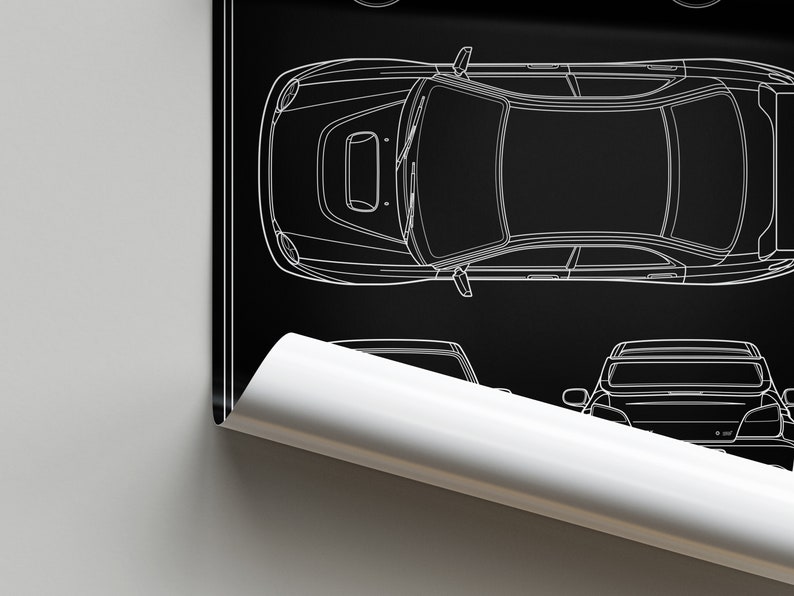 Subaru Impreza WRX STI Bugeye Blueprint Poster - Etsy