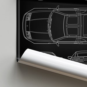 Nissan 300ZX Z32 Blueprint Poster - Etsy