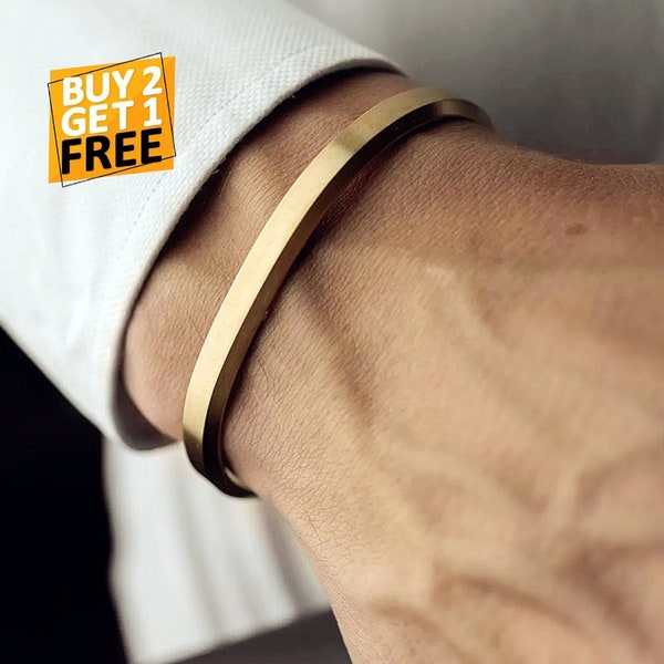 Mens Gold Bangle - Etsy