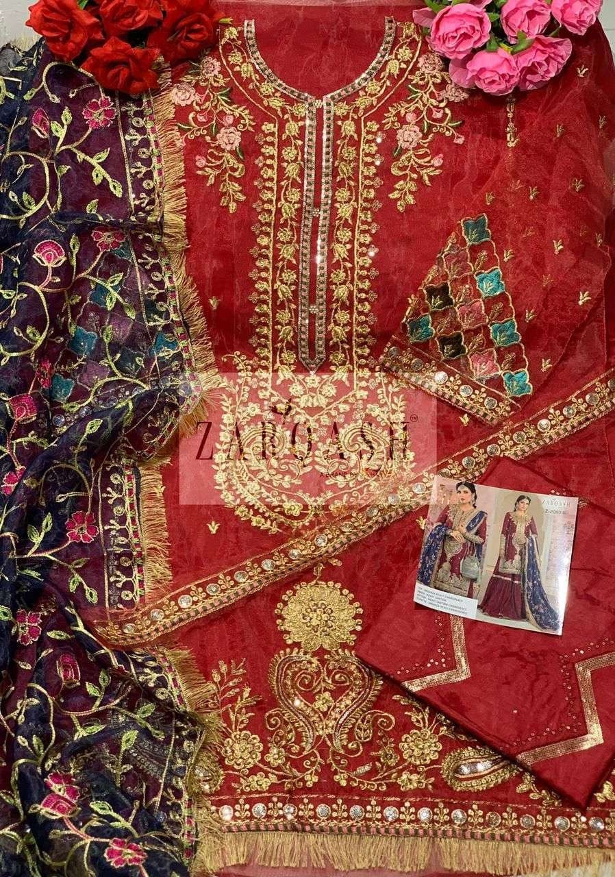 Pakistani Designer Maria B by Zarqash Embroidered 3pcs Stitched Suit ...